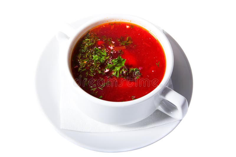 Soep stock afbeelding. Image of heet, schotels, soep, borsjt - 7935027