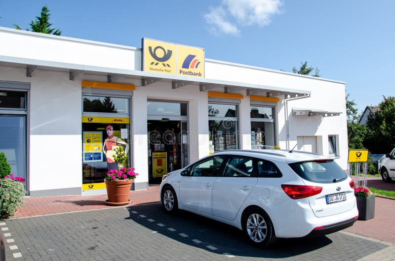 Soest, Germany - August 24, 2021: Deutsche Post Ag Postbank Branch ...
