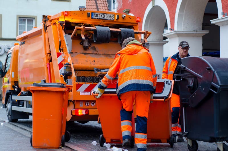 Soest, Germany - December 31, 2018: Waste Collection Vehicle with ...