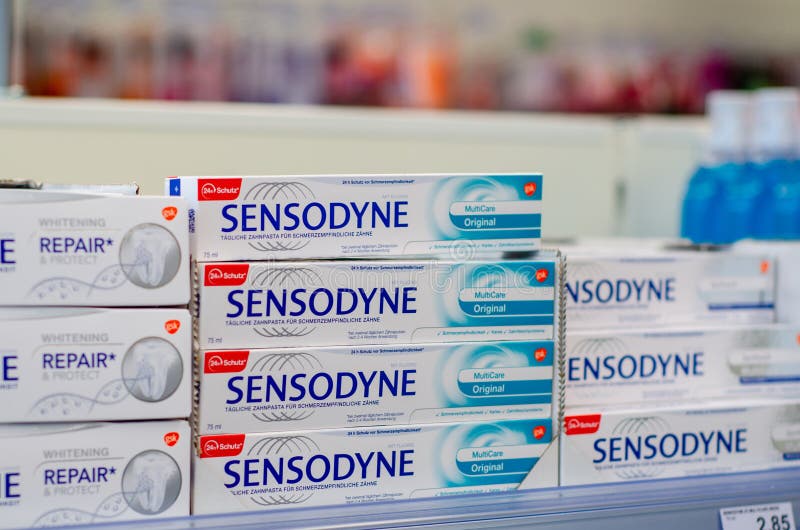 Soest, Germany - July 23, 2019: Sensodyne Toothpaste for Sale Editorial ...