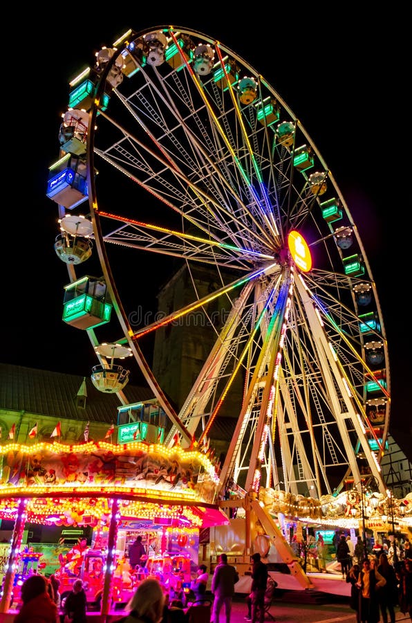 Soest, Germany - November 02, 2022: Ferris Wheel at Soest Kirmes Fair ...