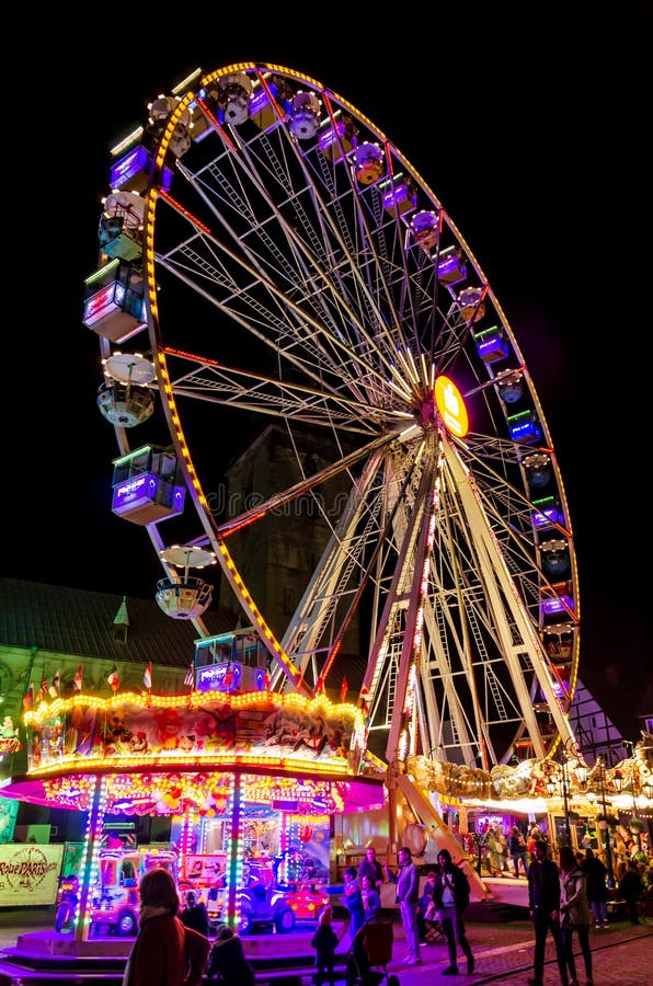Soest, Germany - November 02, 2022: Ferris Wheel at Soest Kirmes Fair ...