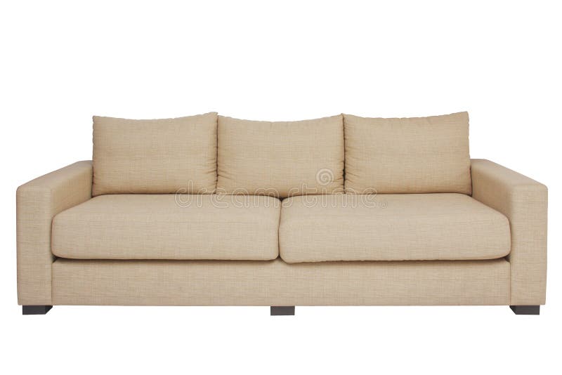 Sofá bege no branco foto de stock. Imagem de quarto, elegância - 11659924