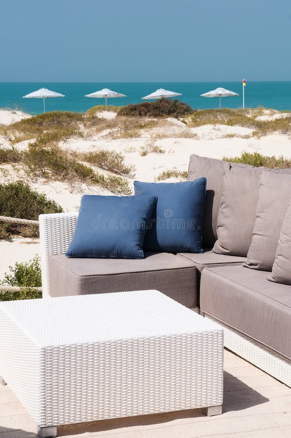Sofa on the beach stock image. Image of summer, paradise - 30583301