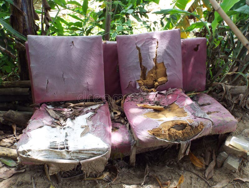 The sofa is broken stock photo. Image of seat, thrown - 304879094