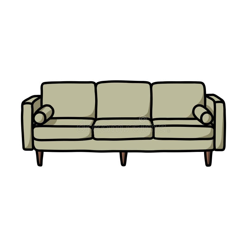 Sofa Doodle Icon, Vector Color Line Illustration Stock Vector ...