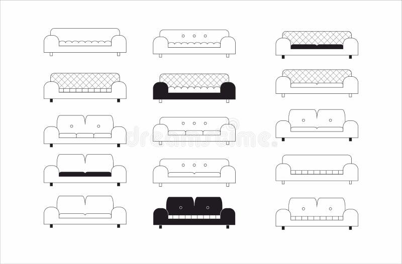 Sofa graphic vector icon stock vector. Illustration of design - 111306259