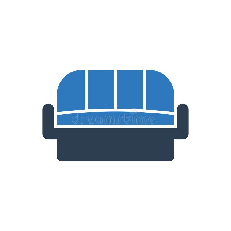 Sofa Icon stock illustration. Illustration of sofa, symbol - 374788611