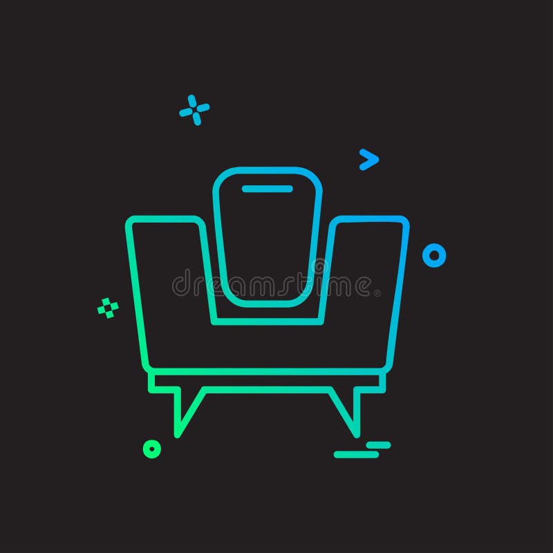 Sofa icon design vector stock vector. Illustration of flat - 132401961