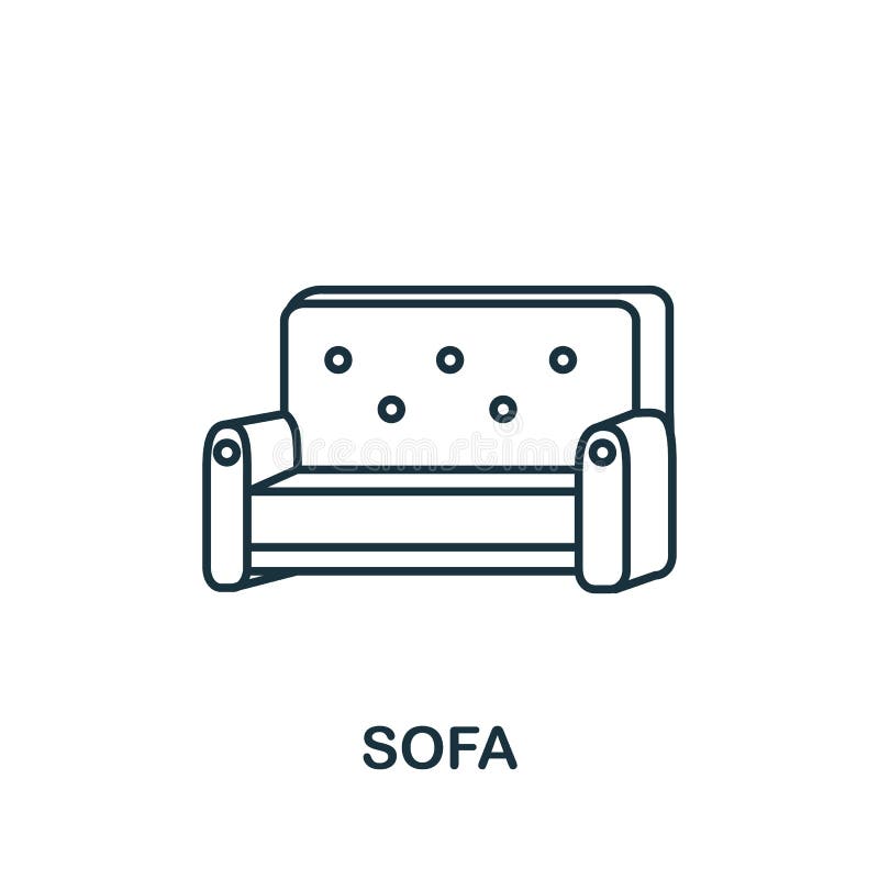 Sofa Icon from Interior Collection. Simple Line Element Sofa Symbol for ...