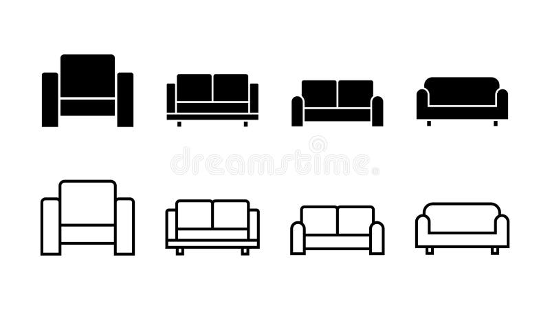 Sofa Icon . Sofa Icon Illustration Stock Vector - Illustration of ...