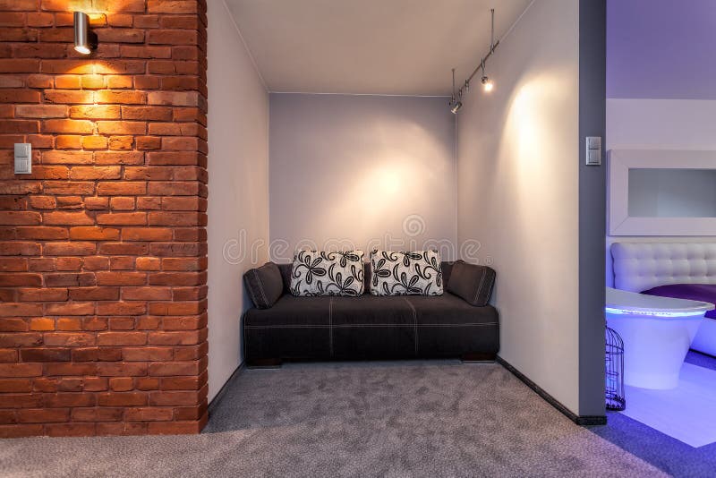 Sofa inside living room stock photo. Image of closed - 31846526