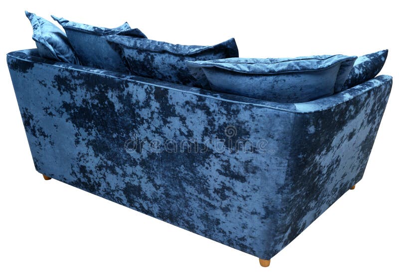 Sofa Isolated on White Background. Back View Stock Image - Image of ...