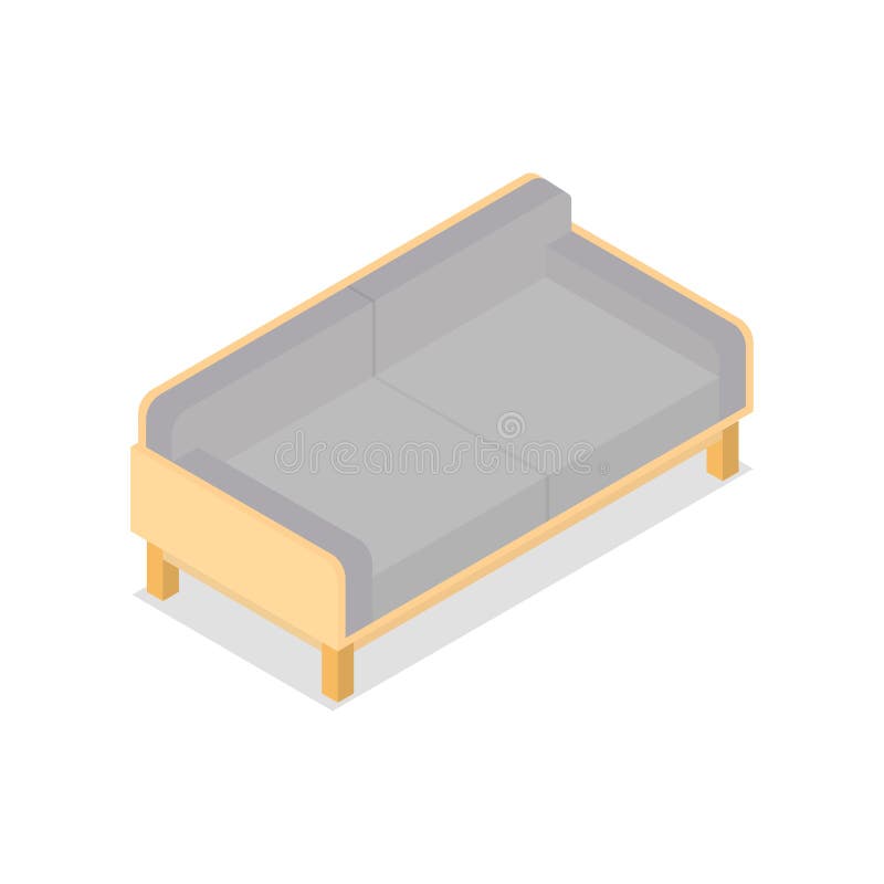 Set of Modern Sofa Isometric Drawing Stock Vector - Illustration of ...