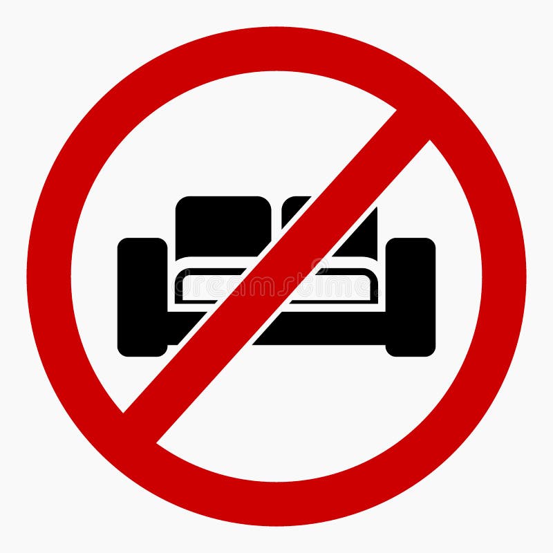 Sofa prohibition icon stock vector. Illustration of indoor - 268031839