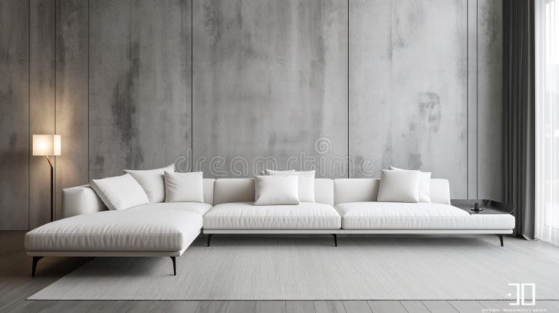 The Sofa S Smooth Surface Contrasting with the Rough Texture of the ...