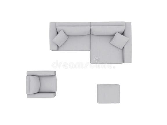 Sofa Set Top View Path Selection Stock Illustration - Illustration of ...