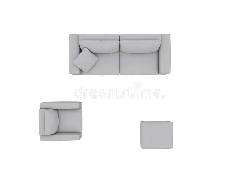 Sofa Set Top View Path Selection Stock Illustration - Illustration of ...