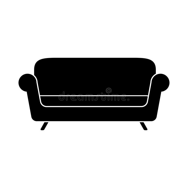 Sofa Simple Icon on White Background Vector Stock Illustration ...