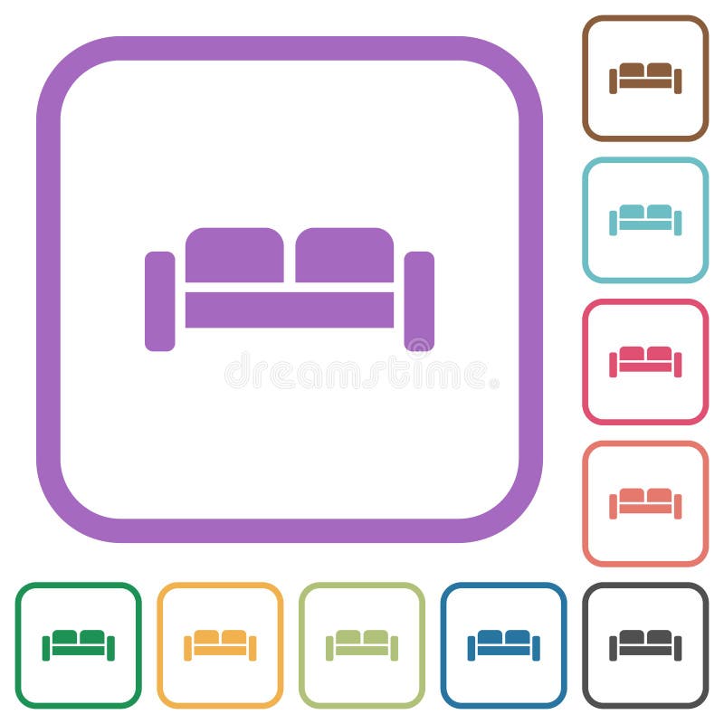 Sofa Simple Icon on White Background Vector Stock Illustration ...