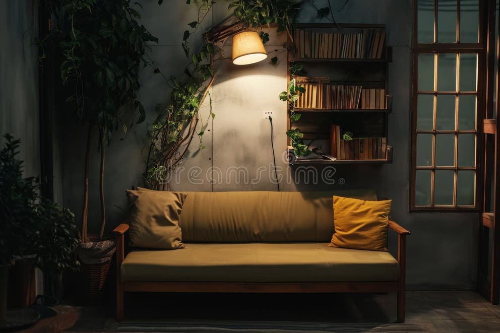 The Sofa Stands in the Home Interior. Design Concept Stock Photo ...