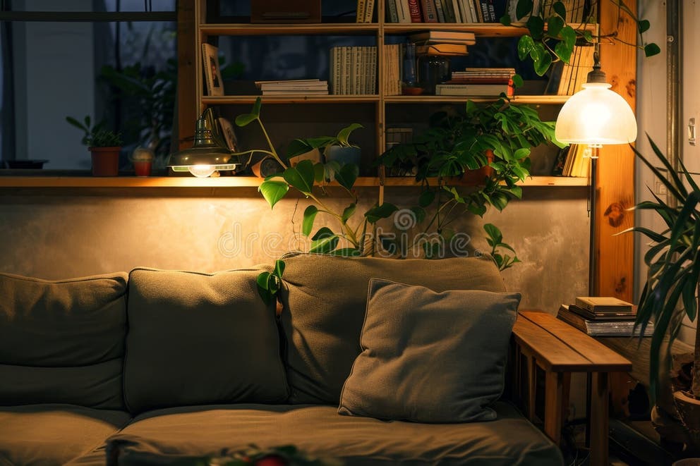 The Sofa Stands in the Home Interior. Design Concept Stock Photo ...