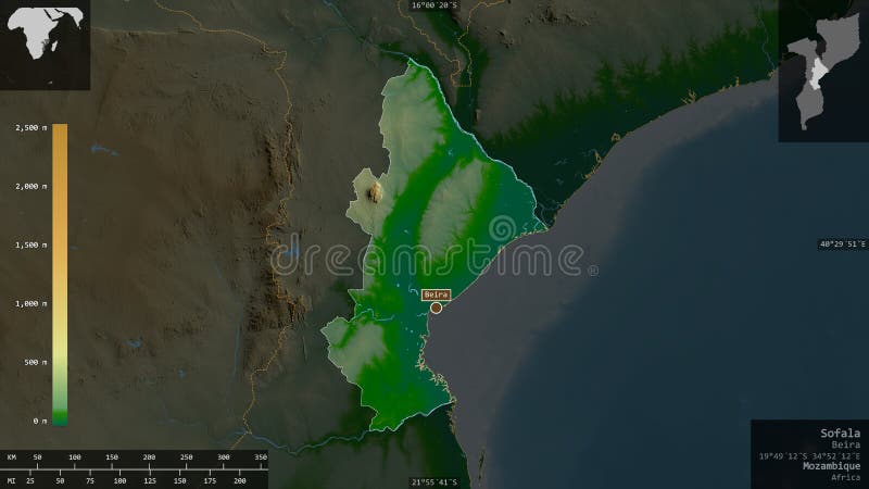 Sofala, Mozambique - Composition. Physical Stock Illustration ...