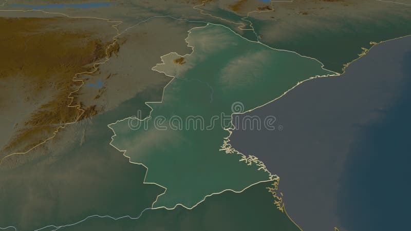 Sofala, Mozambique - Outlined. Relief Stock Illustration - Illustration ...