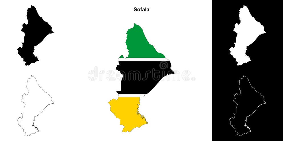 Sofala outline map stock vector. Illustration of icon - 356521417