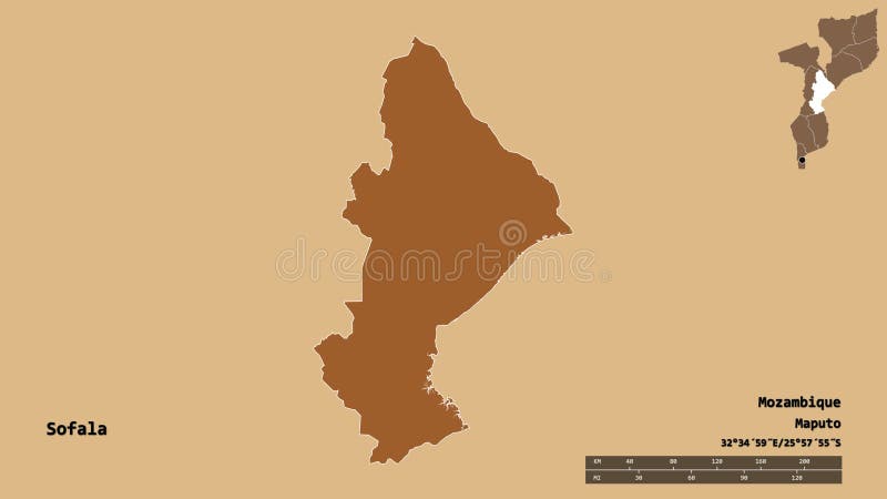 Sofala, Province of Mozambique, Zoomed. Pattern Stock Illustration ...