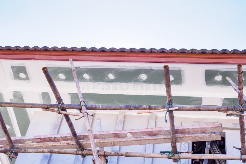 Soffit and Fascia Board Installation Stock Photo - Image of dwelling ...