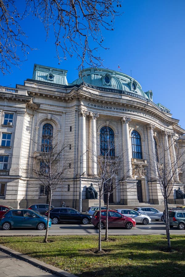 Sofia, Bulgaria - 26 Dec 2023- Exterior View of Sofia University ...