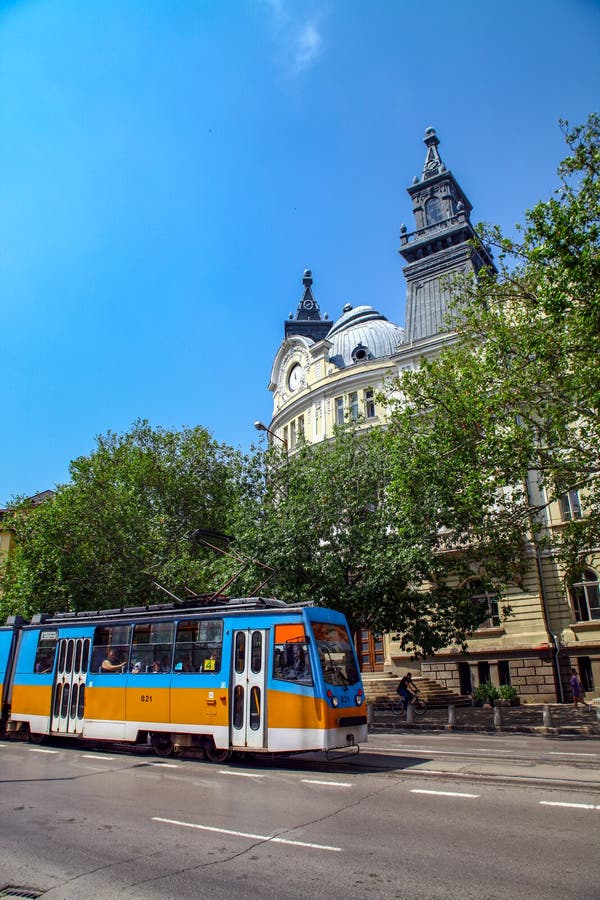 Sofia city street view editorial photo. Image of street - 149826536