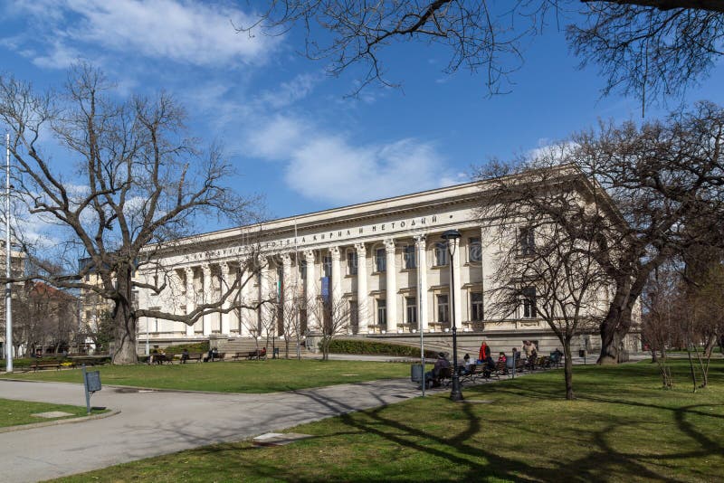 Amazing View of National Library St. Cyril and Methodius in Sofia ...