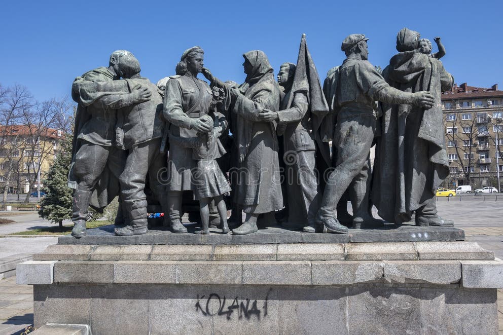 Monument of the Soviet Army in Sofia, Bulgaria Editorial Photography ...