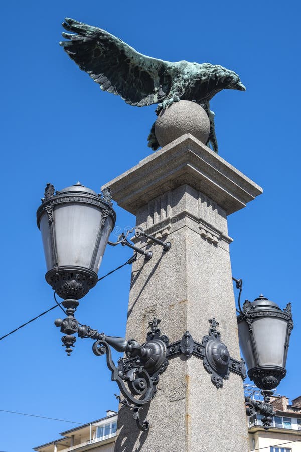 Eagle Bridge Over Perlovska River in City of Sofia, Bulgaria Editorial ...