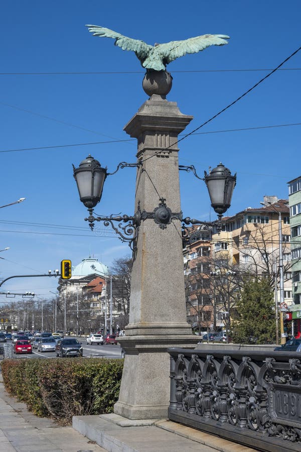 Eagle Bridge Over Perlovska River in City of Sofia, Bulgaria Editorial ...