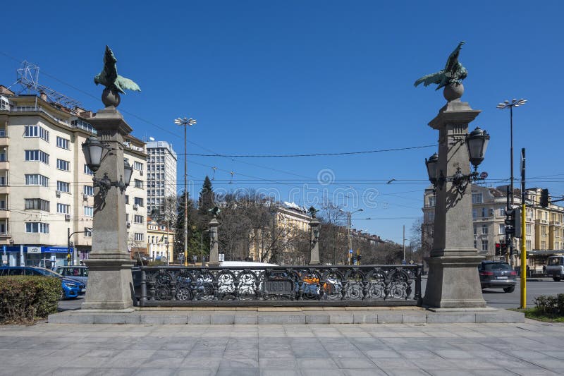 Eagle Bridge Over Perlovska River in City of Sofia, Bulgaria Stock ...