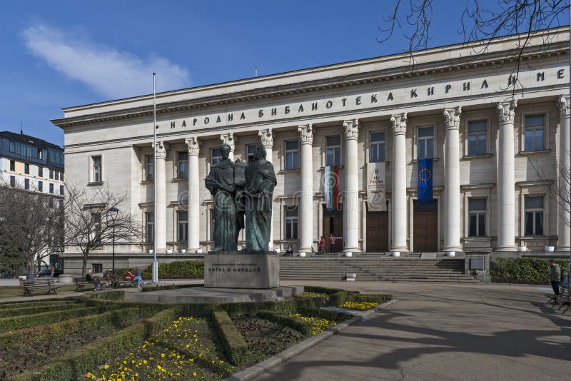 Winter View of National Library St. Cyril and Methodius in Sofia ...