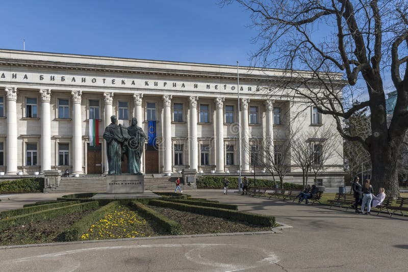 Winter View of National Library St. Cyril and Methodius in Sofia ...
