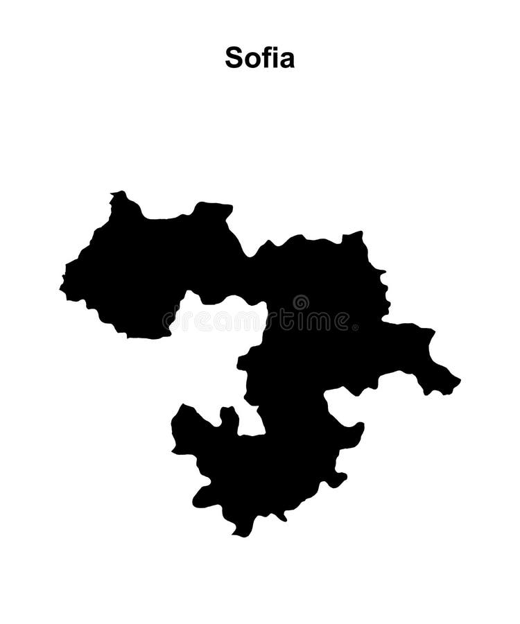 Sofia outline map stock vector. Illustration of outline - 360404225