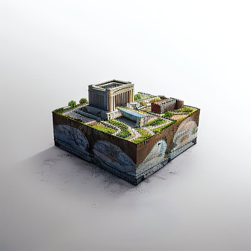 Sofia, Sofia-Grad, Bulgaria Microcity Model. Generative AI. Stock ...