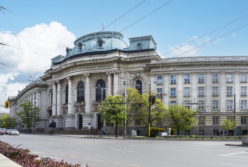The Sofia University Building in Sofia, Bulgaria Editorial Stock Photo - Image of outside, road ...