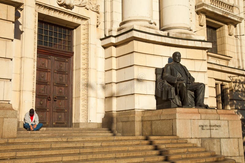 Sofia University Main Entrance Stock Photo - Image of central ...