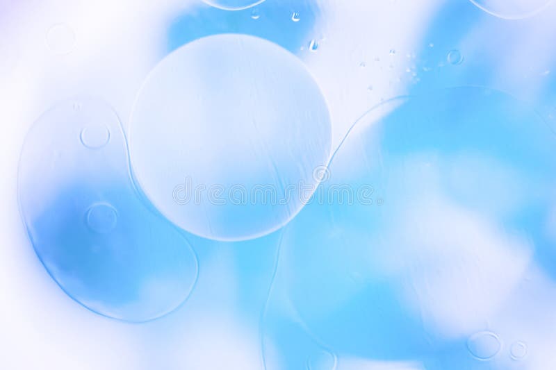 Soft Abstract Background with Large Translucent Bubbles in Blue and ...