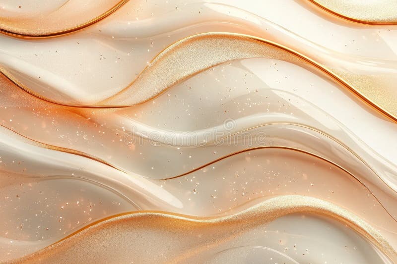 Soft Abstract Design Featuring Flowing Beige Shapes with Elegant ...