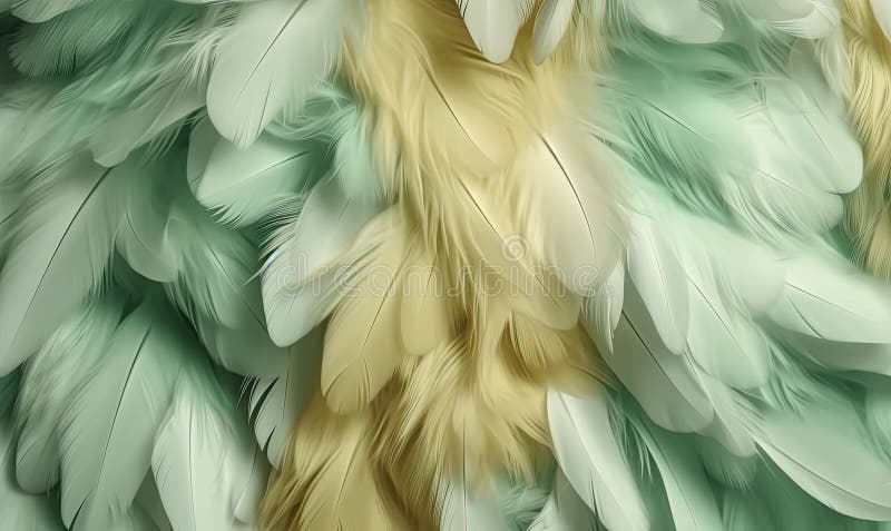 Soft Abstract Feather Patterns in Pastel Hues Creating Using Generative ...