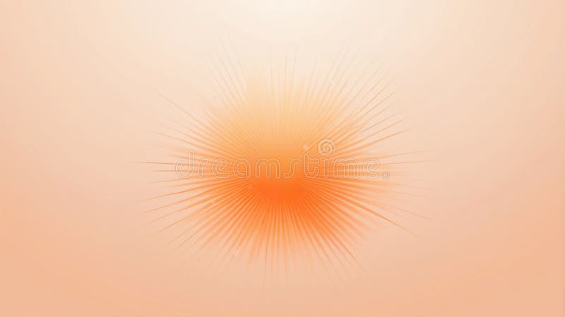 Abstract Orange Burst with Radial Lines on a Soft Peach Gradient ...