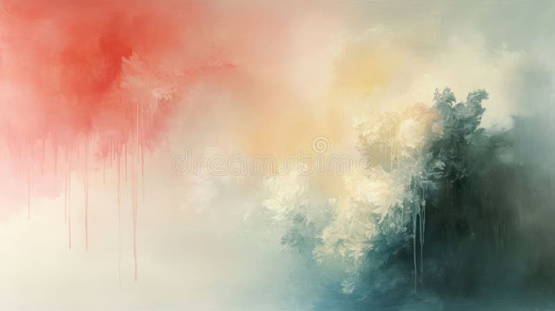 A Soft, Abstract Painting with Blended Colors and Ethereal Forms ...