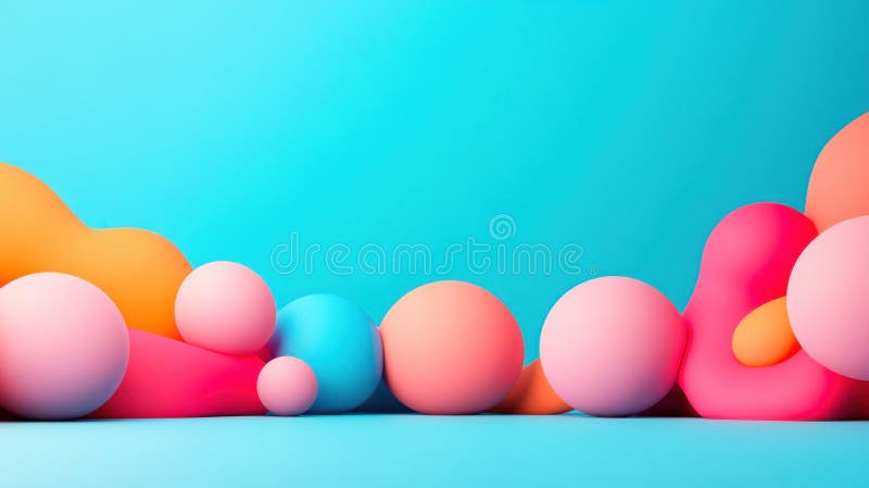 Soft Abstract Shapes in Pastel Colors Stock Illustration - Illustration ...